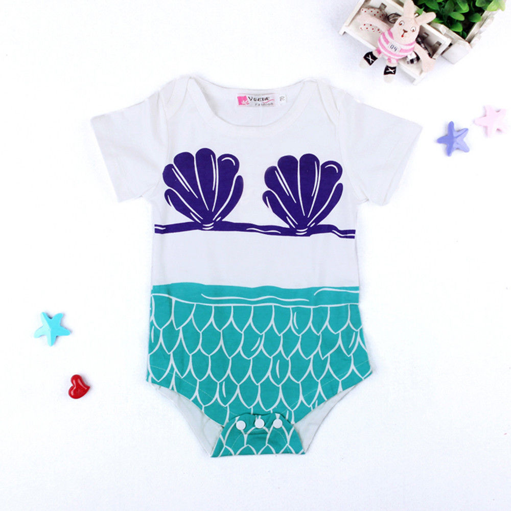 Mermaid Shell Onesie for Baby & Toddler Girls - MoonBun