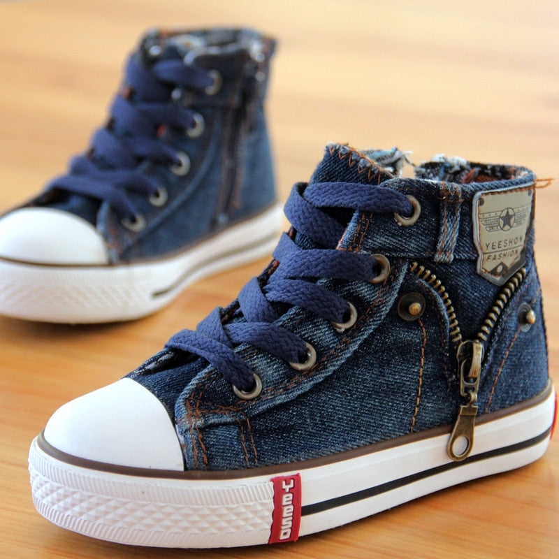 Buy Kids Canvas Denim High Tops Online With Us