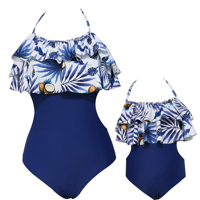 Floral Matching Swimsuits for Mom and Daughter